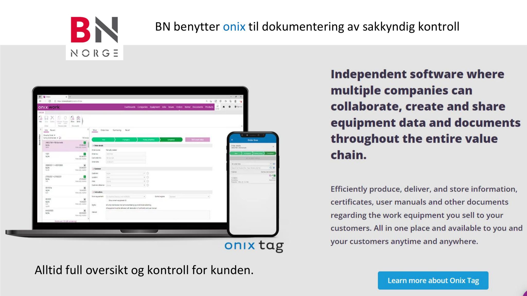 Onix Work - BN Norge AS